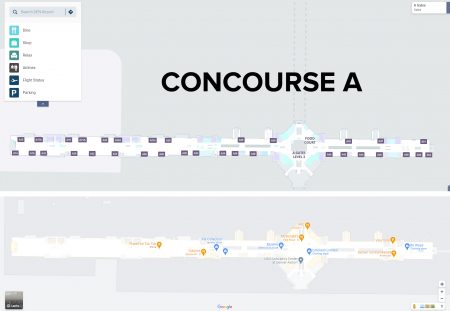 Terminals map at Denver Airport | DEN Concourse A - B - C