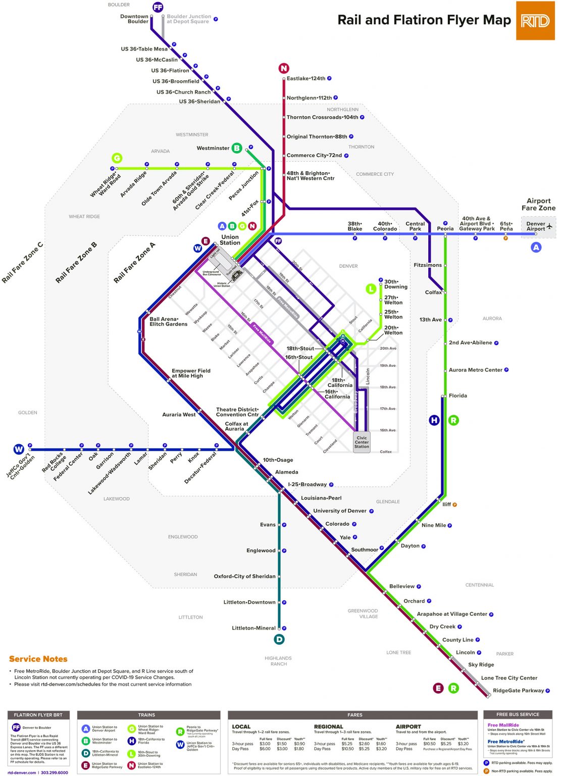 Denver International Train transportation
