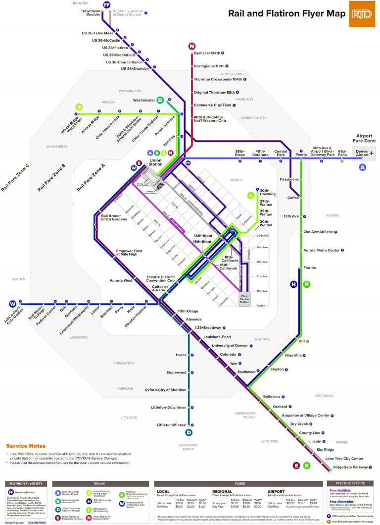 Denver International Train transportation