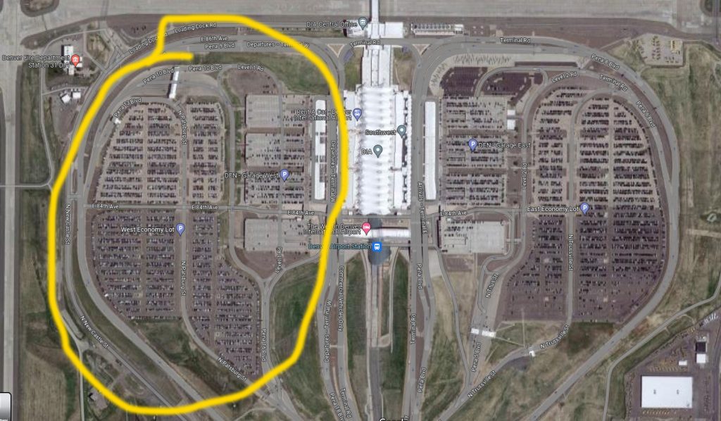 West Terminal map Denver airport