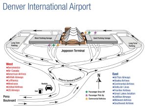 West Terminal map Denver airport